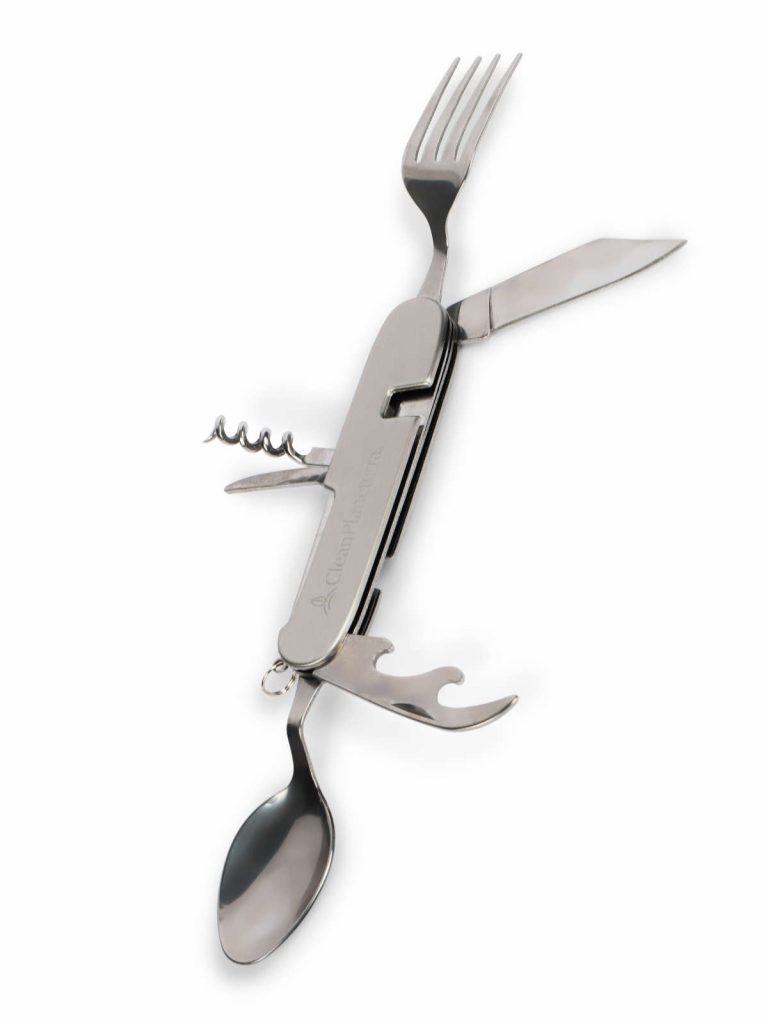 Folding Utensil Multi-Tool - Brush with Bamboo